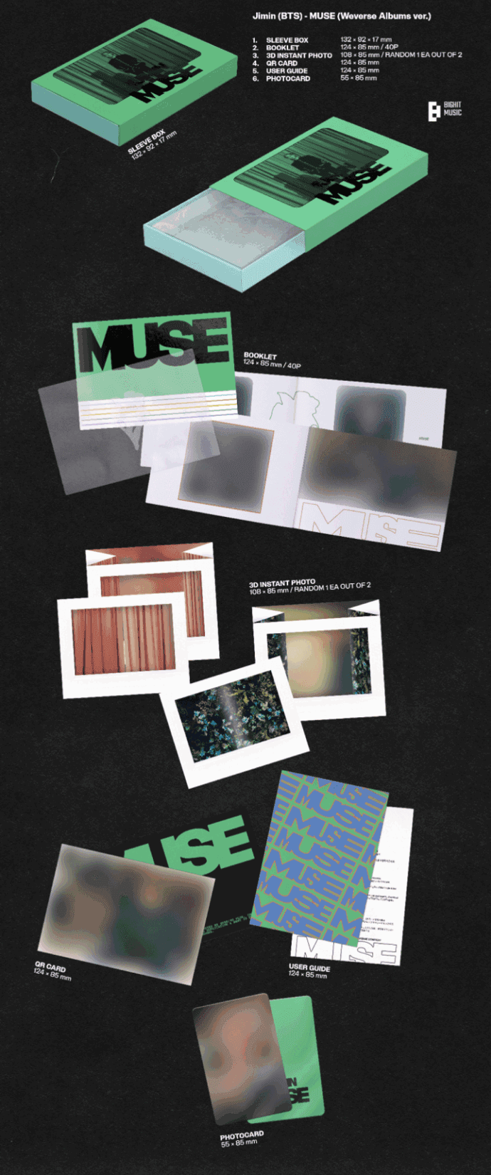 [BTS – JIMIN] MUSE (WEVERSE ALBUMS VER.) - kmd studio 😊